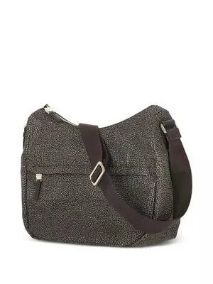 Borbonese B-club Luna Op-printed Shoulder Bag - Brown