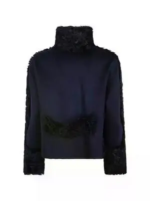 P.a.r.o.s.h High-neck Shearling-effect Jacket - Blue