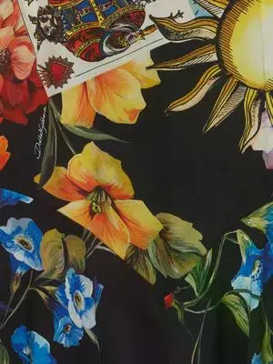 Dolce & Gabbana Mixed-print Flared Midi Skirt