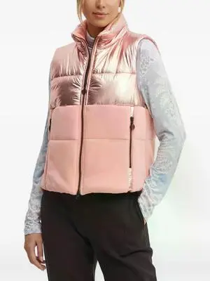 SPORTALM Metallic-effect Padded Gilet - Pink