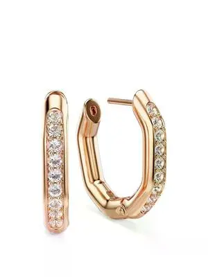 SWAROVSKI Dextera Crystal-embellished Hoop Earrings - Pink
