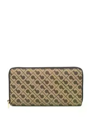 GHERARDINI Millerighe Logo-print Zip-around Wallet - Brown