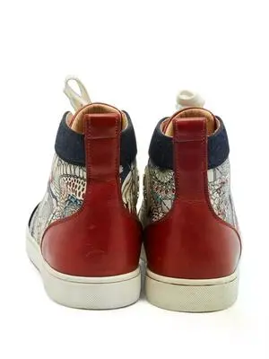 CHRISTIAN LOUBOUTIN Louis Printed High-top Sneakers