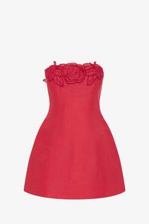 LEO LIN Rosario Linen Bustier Mini Dress
