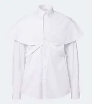 Dries Van Noten Caped Cotton Poplin Shirt