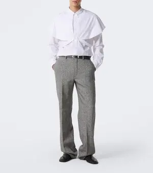 Dries Van Noten Caped Cotton Poplin Shirt