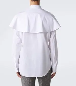 Dries Van Noten Caped Cotton Poplin Shirt