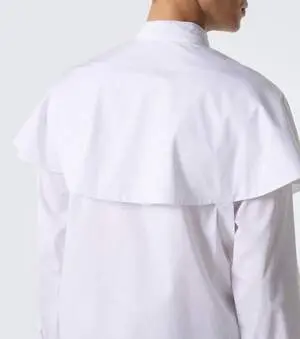 Dries Van Noten Caped Cotton Poplin Shirt