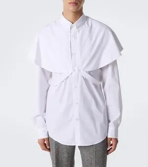 Dries Van Noten Caped Cotton Poplin Shirt