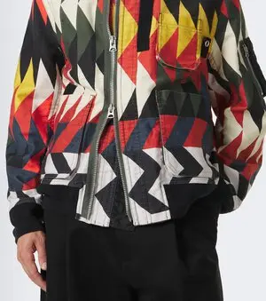 Sacai X A.p.c. Padded Printed Cotton Blouson Jacket