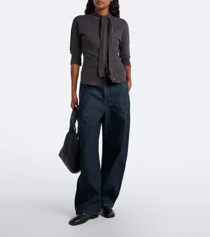 LEMAIRE Cotton And Linen-blend Jersey T-shirt