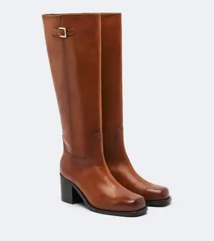 Staud Brooklyn Leather Knee-high Boots - Brown