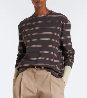 JIL SANDER Striped Cotton T-shirt