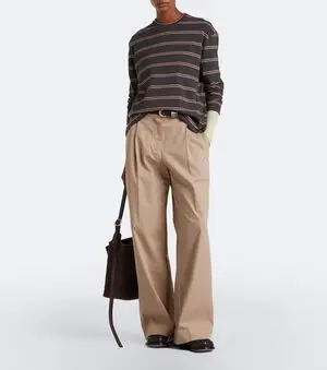 JIL SANDER Striped Cotton T-shirt