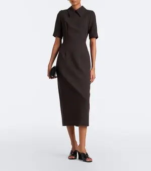 EMILIA WICKSTEAD Valletta Wool Midi Dress
