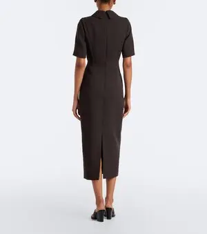 EMILIA WICKSTEAD Valletta Wool Midi Dress