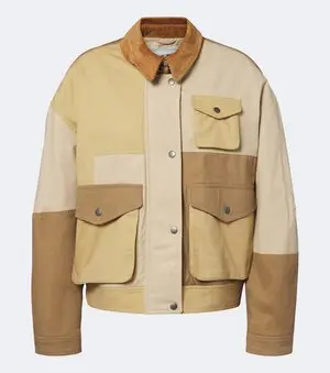MARANT ETOILE Risla Patchwork Cotton Jacket - Beige