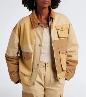 MARANT ETOILE Risla Patchwork Cotton Jacket - Beige