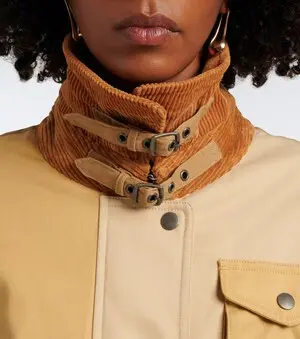 MARANT ETOILE Risla Patchwork Cotton Jacket - Beige