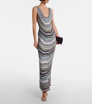 Missoni Striped Lamé Gown