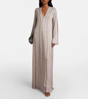 Missoni Striped Lamé Gown - Pink