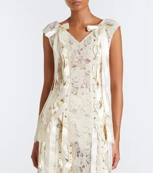 Simone Rocha Lace Top With Bow Detail