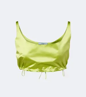Prada Silk Duchesse Crop Top
