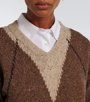 Altuzarra Parish Argyle Wool And Alpaca Blend Sweater