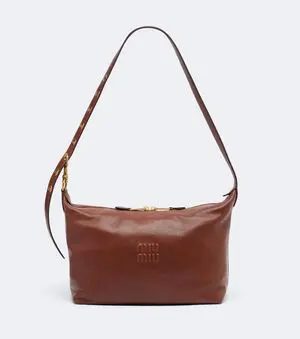 Miu Miu Spirit Leather Shoulder Bag - Brown