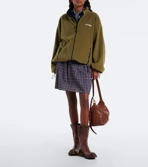 Miu Miu Spirit Leather Shoulder Bag - Brown