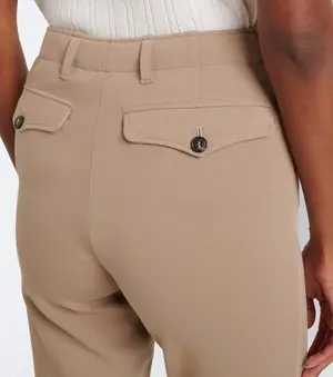 Eleventy Suede-trimmed Capri Trousers