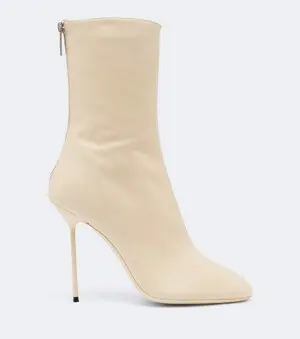 Paris Texas Lidia Leather Ankle Boots - White