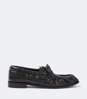 Saint Laurent Le Loafer Leather Boat Shoes
