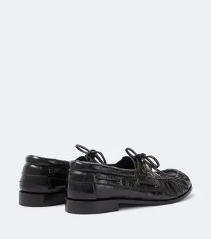 Saint Laurent Le Loafer Leather Boat Shoes