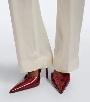 Victoria Beckham Croc-effect Leather Pumps