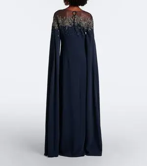 Carolina Herrera Embellished Crêpe Gown