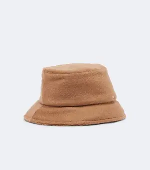 Max Mara Reversible Camel Hair And Silk Bucket Bag