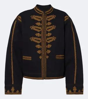 MARANT ETOILE Emalia Embroidered Jacket - Black