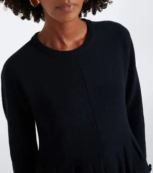 Max Mara Wool And Cotton-blend Midi Dress