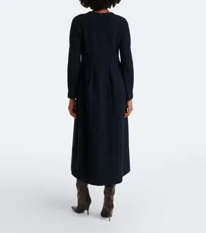 Max Mara Wool And Cotton-blend Midi Dress