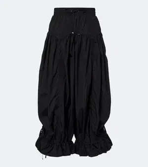 GANNI Ruffled Balloon Pants - Black