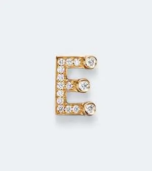 Sophie Bille Brahe Initial Petite E 18kt Single Earring With Diamonds
