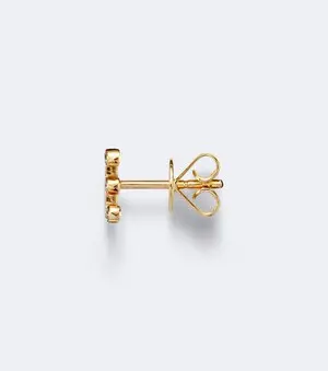 Sophie Bille Brahe Initial Petite E 18kt Single Earring With Diamonds