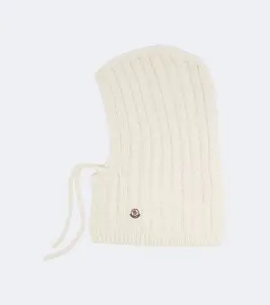 Moncler Cable-knit Alpaca And Wool-blend Balaclava - White