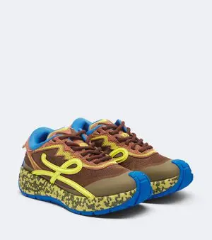 Loewe Pogo Colorblocked Mesh-trimmed Sneakers