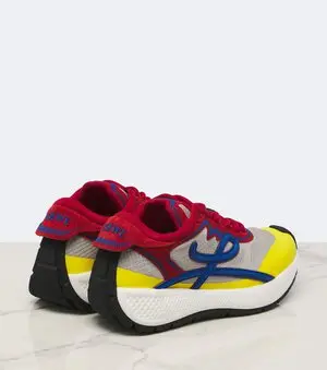 Loewe Pogo Colorblocked Mesh-trimmed Sneakers - Multicoloured