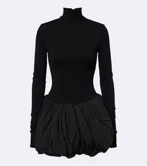 Magda Butrym Paneled Wool-blend Minidress