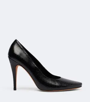 JUDE Jerry Snake-effect Leather Pumps