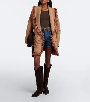 Alanui Bandana Jacquard Cashmere Cardigan
