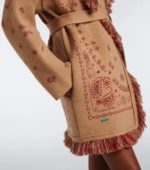 Alanui Bandana Jacquard Cashmere Cardigan